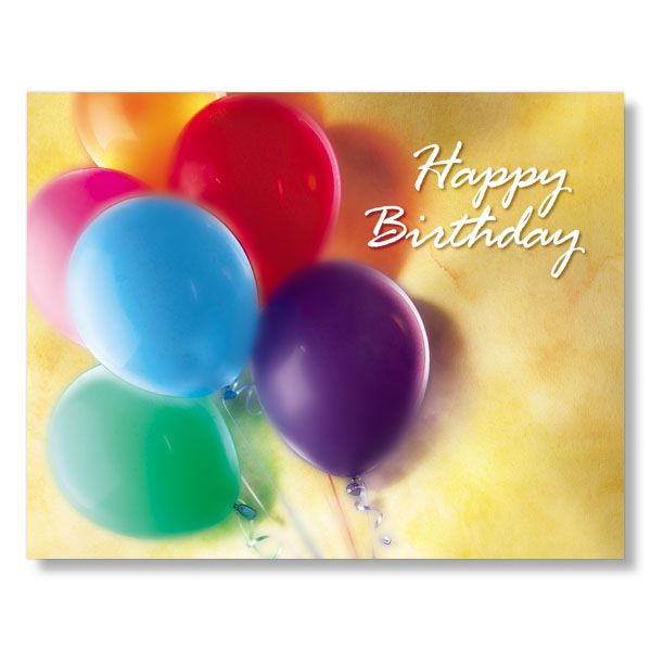 Birthday Balloons Employee Birthday Cards