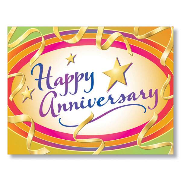 Vibrant Employee Anniversary Cards